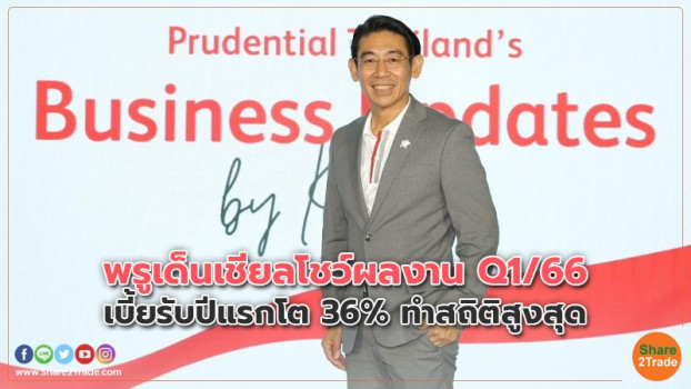 พรูเด็นเชียลโชว์ผลงาน Q1/66 เบี้ยรับปีแรกโต 36% ทำสถิติสูงสุด | Share2Trade