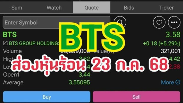 BTS ส่องหุ้นร้อน 23 ก.ค. 68 | Share2Trade