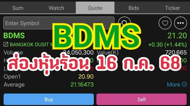 BDMS ส่องหุ้นร้อน 16 ก.ค. 68 | Share2Trade